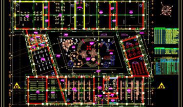 Free Drawing in Autocad: Cultural Center CAD Blocks for format DWG