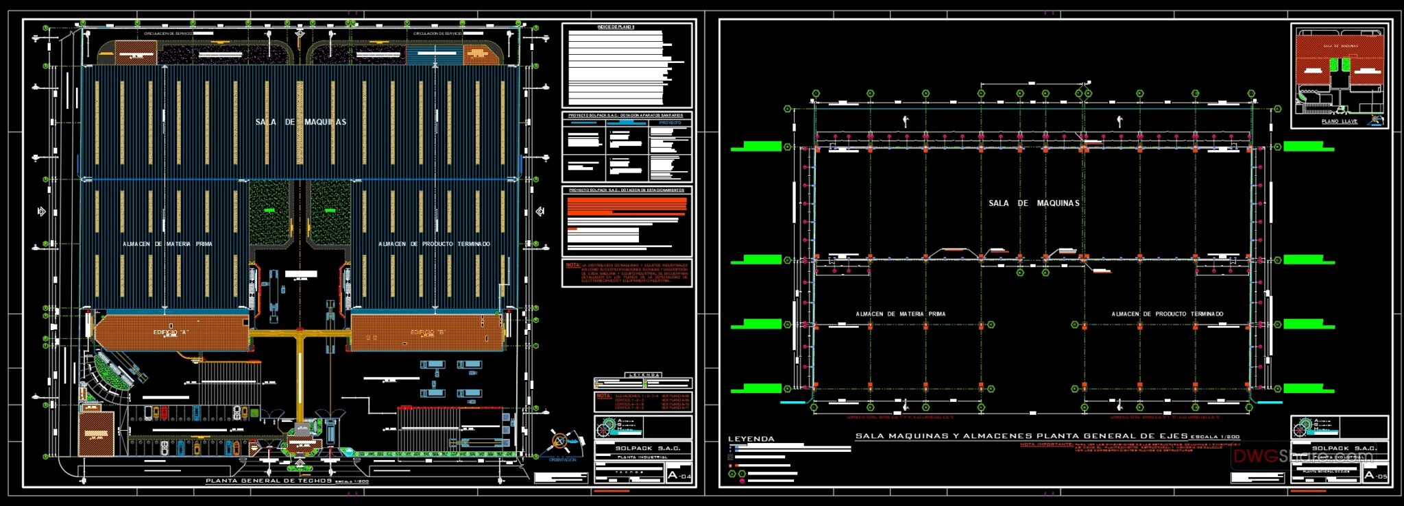 26.Industrial Plant Sol Pack Sac Autocad DWG File