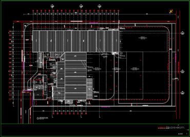 26.Steel Factory Site Roof Plan CAD