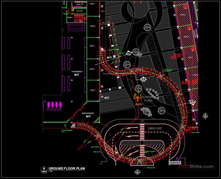27.Cat Walk Steel Truss Structural Plan CAD