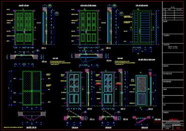 324.Free cad blocks Detail doors windows DWG download