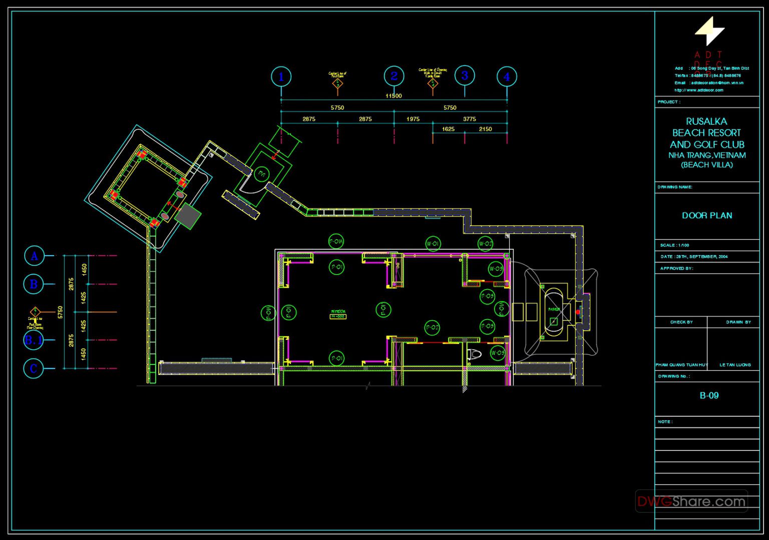 328.Free cad blocks Detail doors windows DWG download