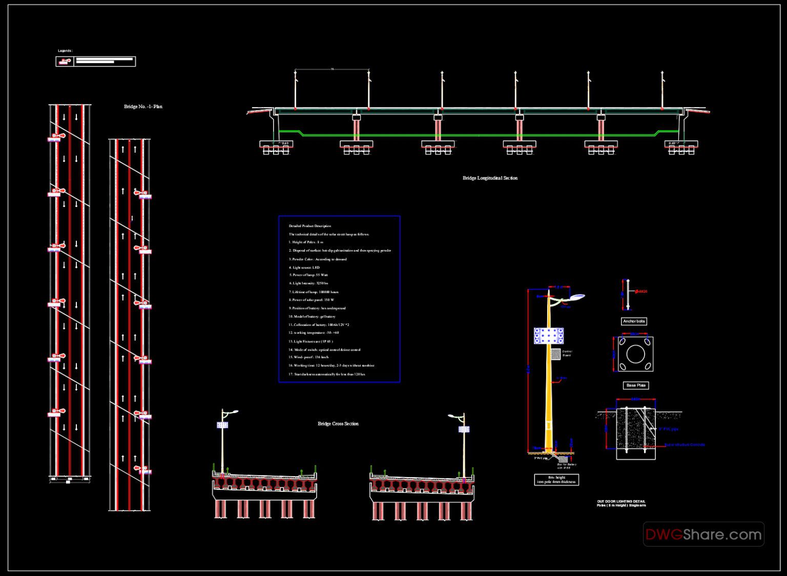 33.Bridge Lighting System Details CAD