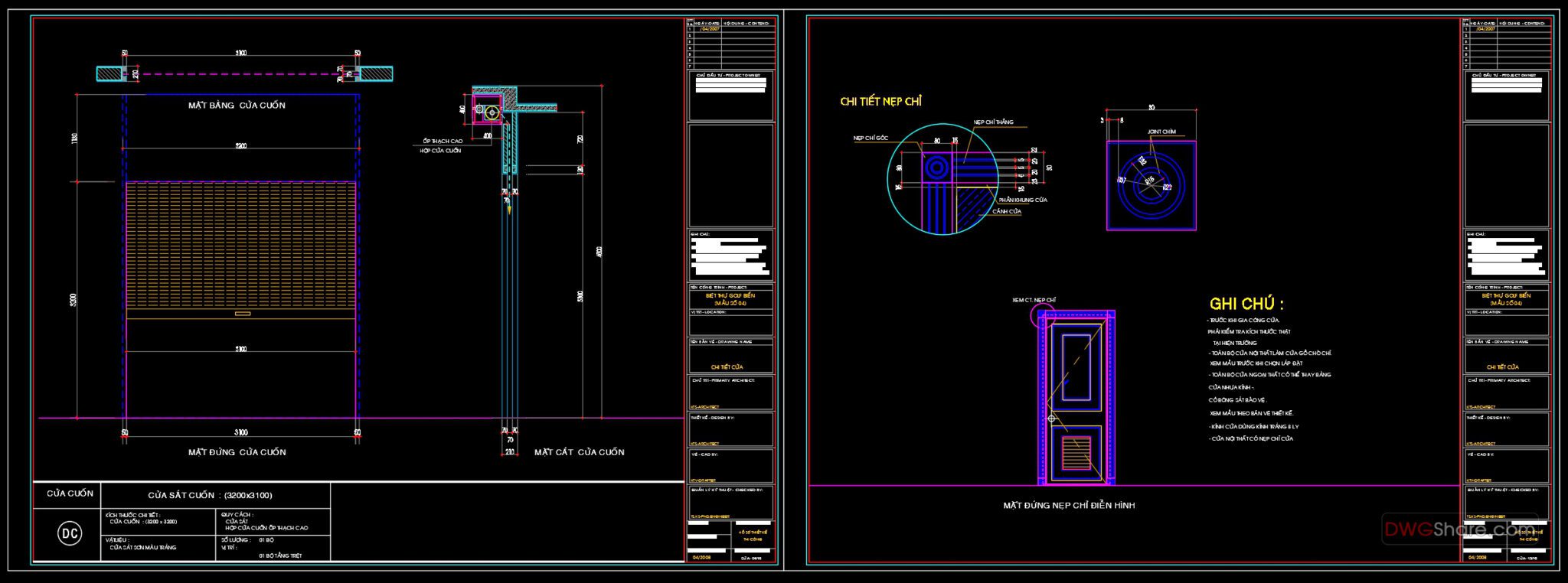 330.Free cad blocks Detail doors DWG download