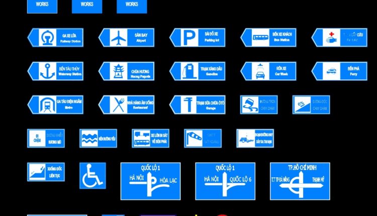 35.Cad Symbol Road Signs Traffic Manual free download - Free Cad Blocks ...