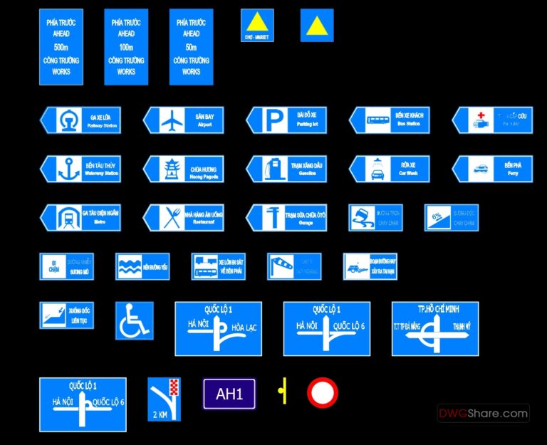 35.Cad Symbol Road Signs Traffic Manual free download