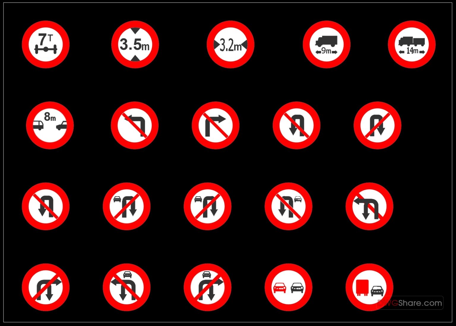 36.Cad Symbol Road Signs Traffic Manual free download
