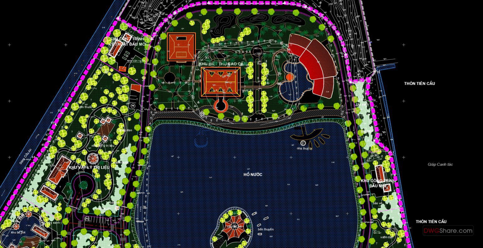 51.Ecotourism area free AutoCAD drawings
