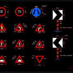 54.Cad File of Sign and Marking Roadway For Free Download - Free Cad ...
