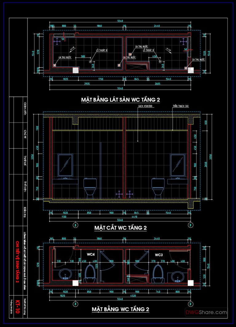 59.WC Layout Plan and elevations details AutoCAD drawing download