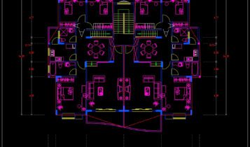 Private University Plan and Elevation AutoCAD File DWG