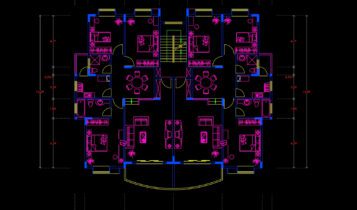 22.A set of trees and shrubs color top view AutoCAD blocks