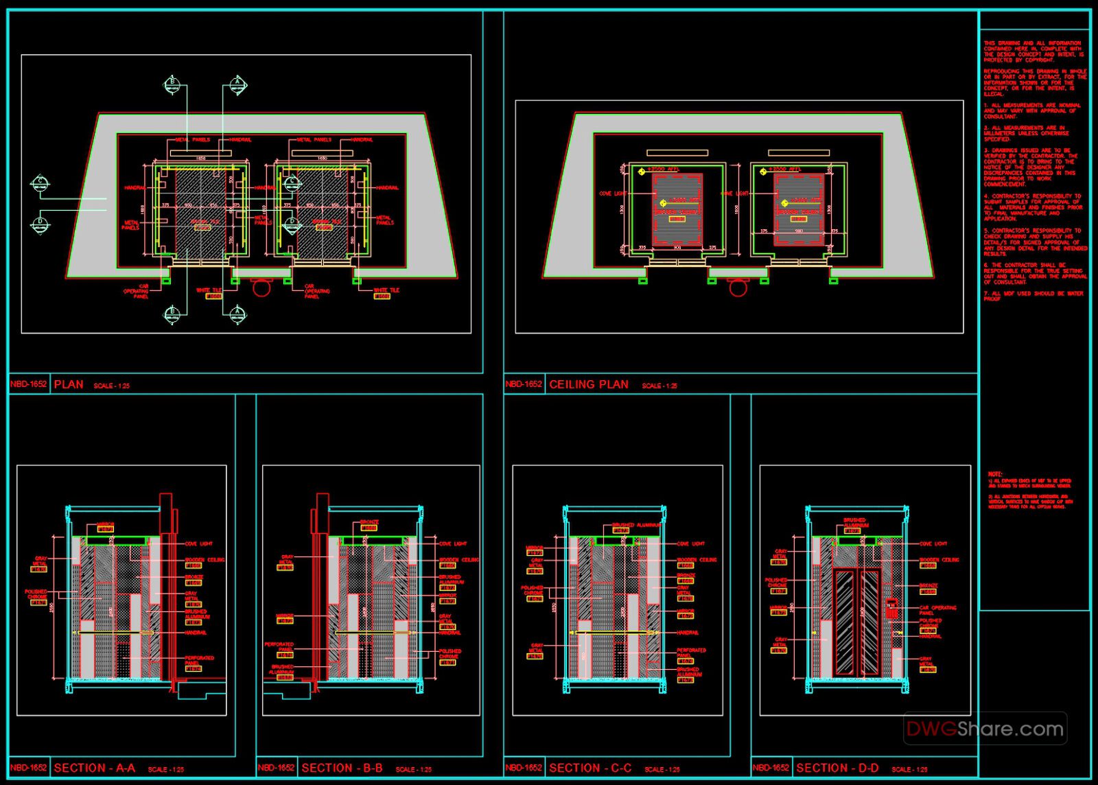 80 Lift Cabin Details AutoCAD File DWG 80 Lift Cabin Details AutoCAD File DWG