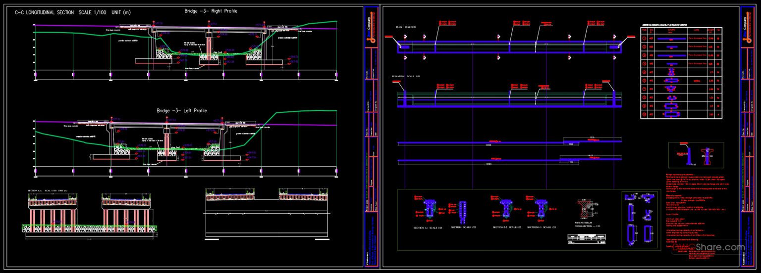 83.Bridge details FREE DWG