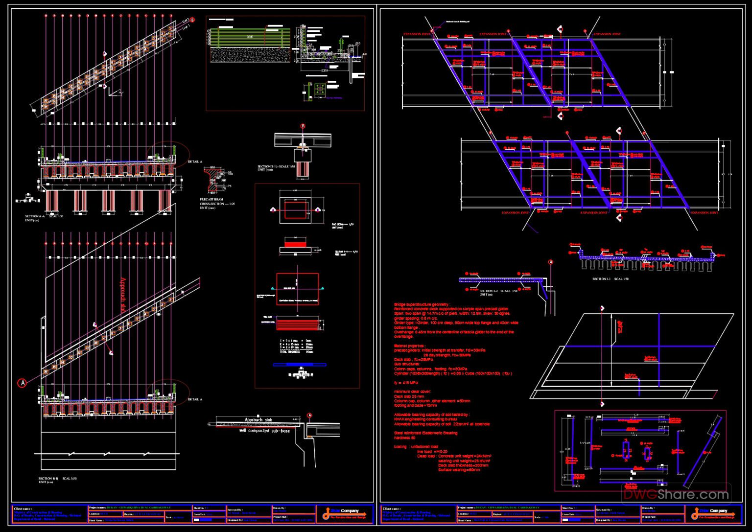 83.Bridge details FREE DWG