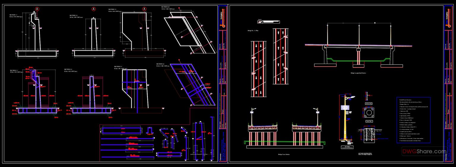 83.Bridge details FREE DWG