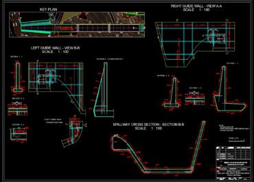 85.Spillway and Walls Reinforcement - Typical Section