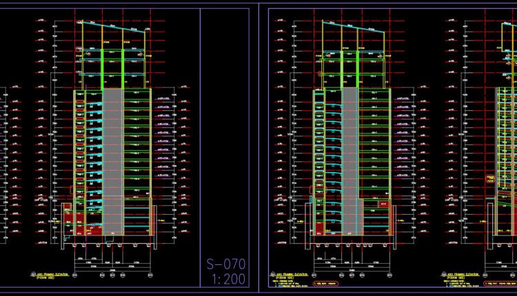 87.Podium framing elevation free drawing - Free Cad Blocks, download ...