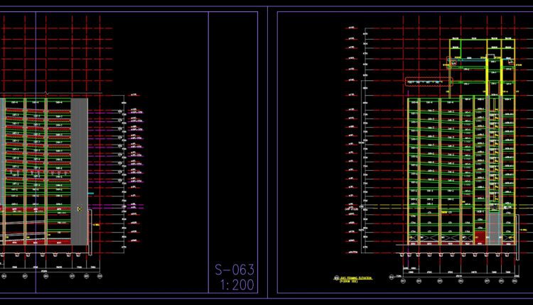 87.Podium framing elevation free drawing - Free Cad Blocks, download ...