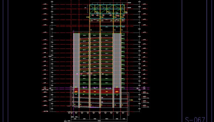 87.Podium framing elevation free drawing - Free Cad Blocks, download ...