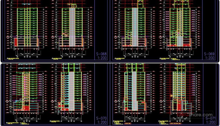 87.Podium framing elevation free drawing - Free Cad Blocks, download ...