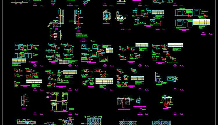 88.Piping, equipment, sanitary ware, sanitary drainage AutoCAD File DWG - Free Cad Blocks ...