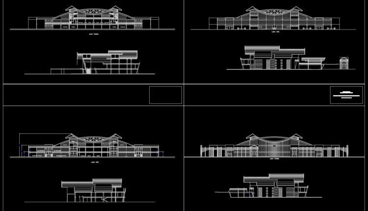 Airport design study in 3d Autocad DWG File - Free Cad Blocks, download ...