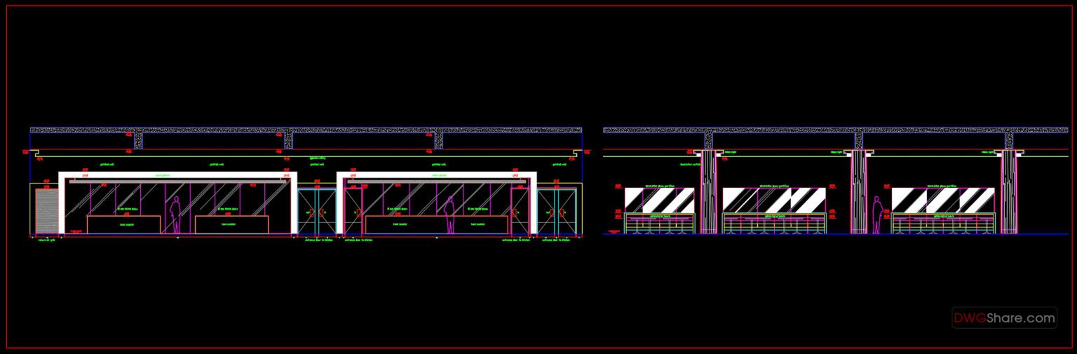 Hotel Entrance Floor Dining Room Layout AutoCAD File DWG