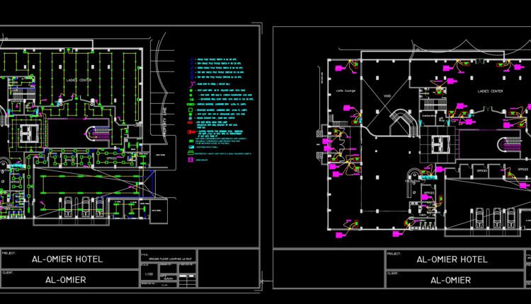 Hotel Ground Floor Lighting and Power Layout Plan AutoCAD File DWG ...