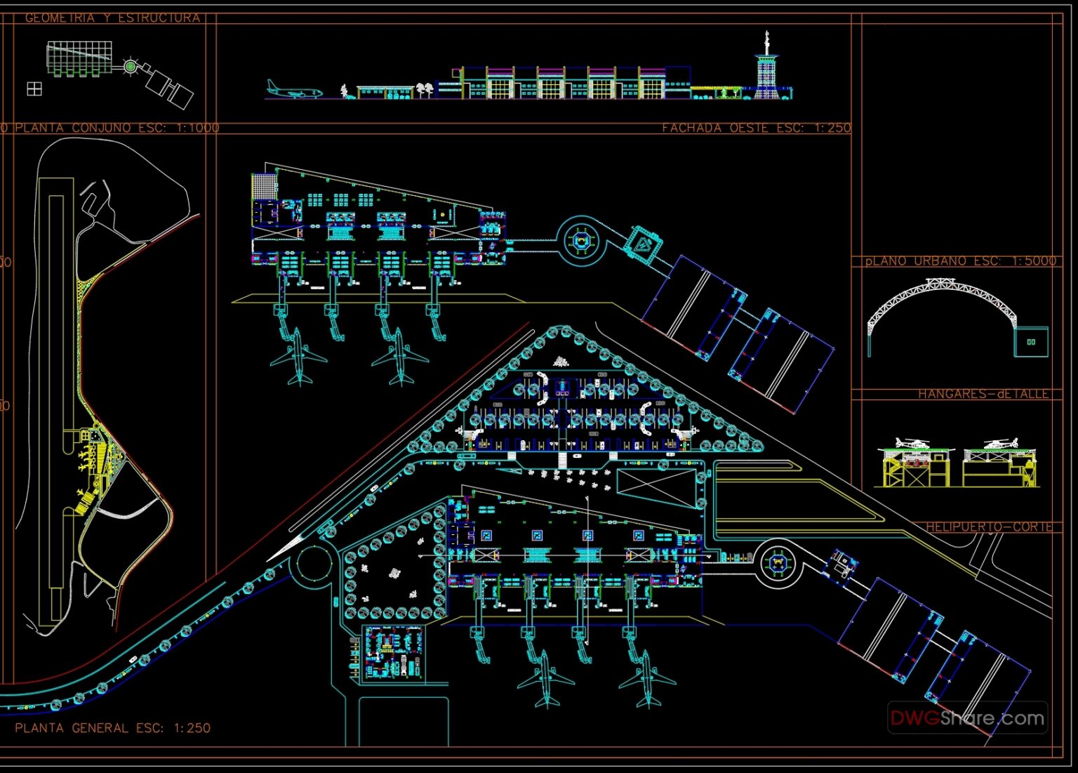 International Airport Projects Free DWG