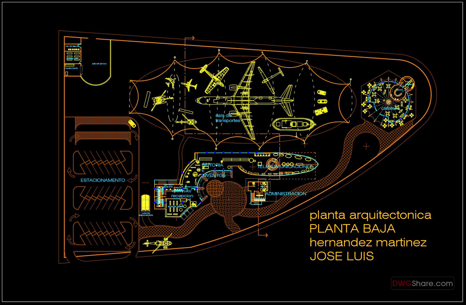 Mid Size Airport Design Autocad Drawing DWG