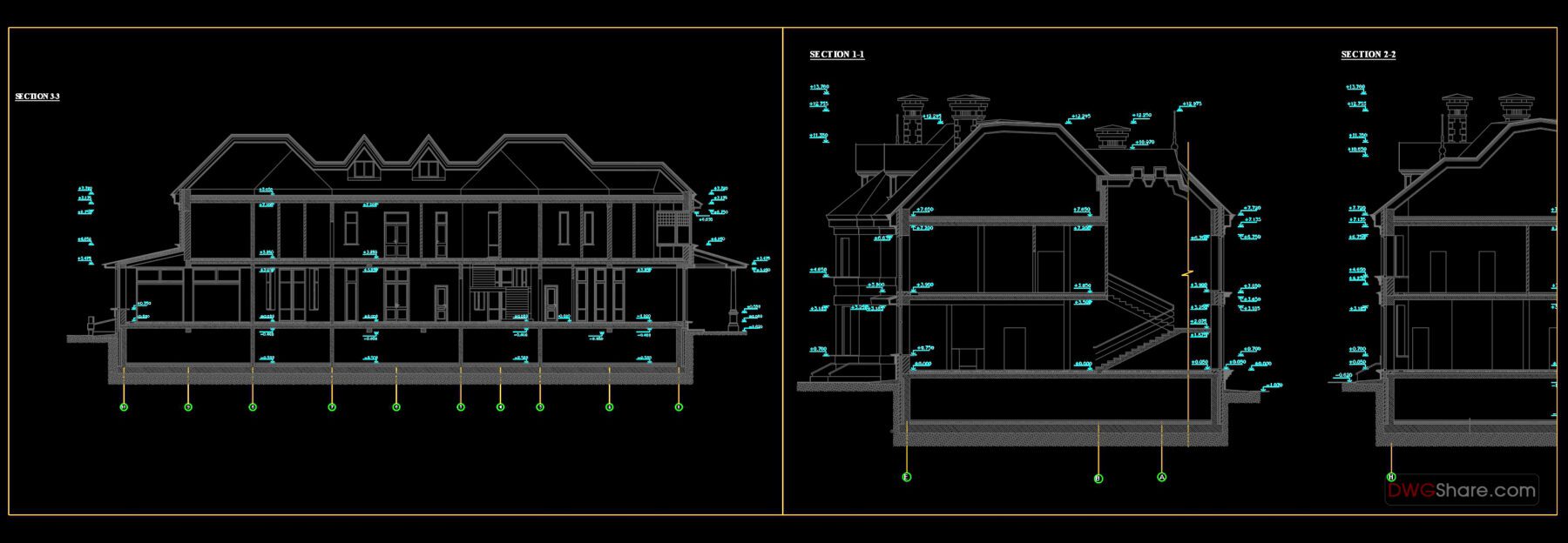 Project of The Villa AutoCAD File Free Download