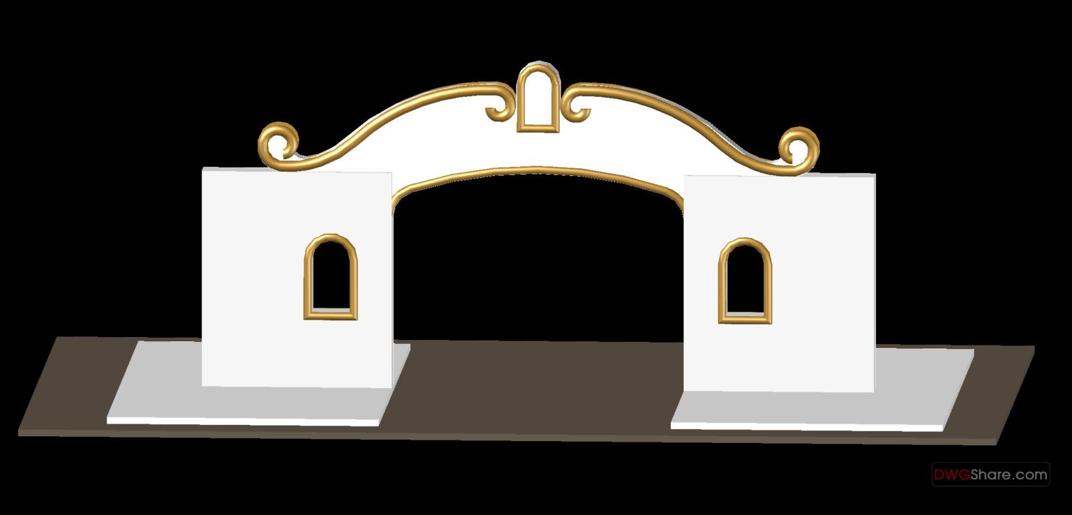 Residential Porch 3D Model AutoCAD File DWG