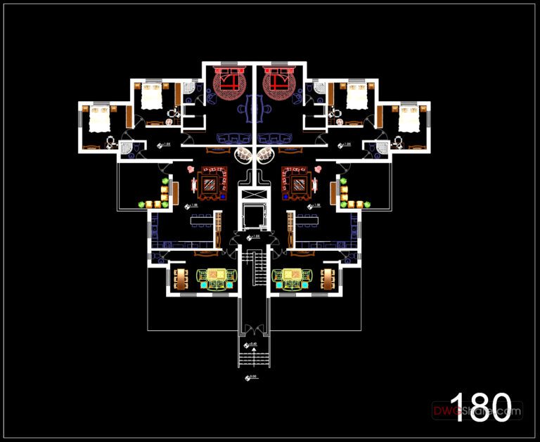 Residential Villa Layout Plan AutoCAD File DWG