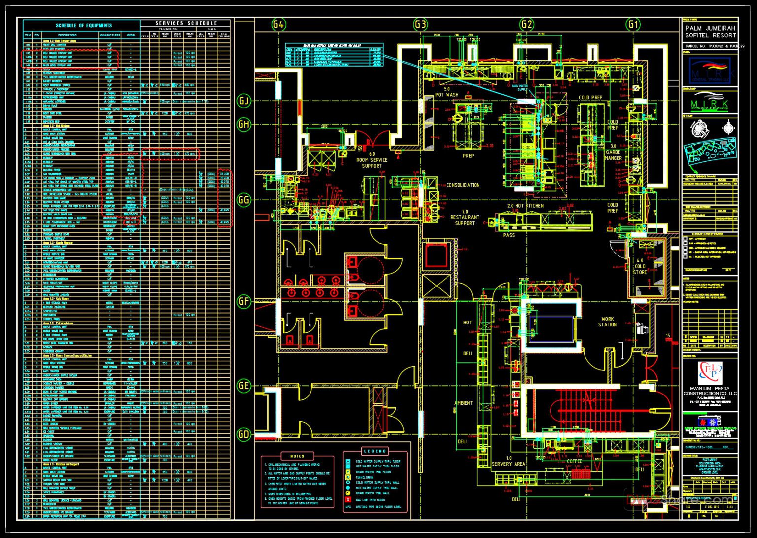 Restaurant Electrical Layout plans AutoCAD File DWG