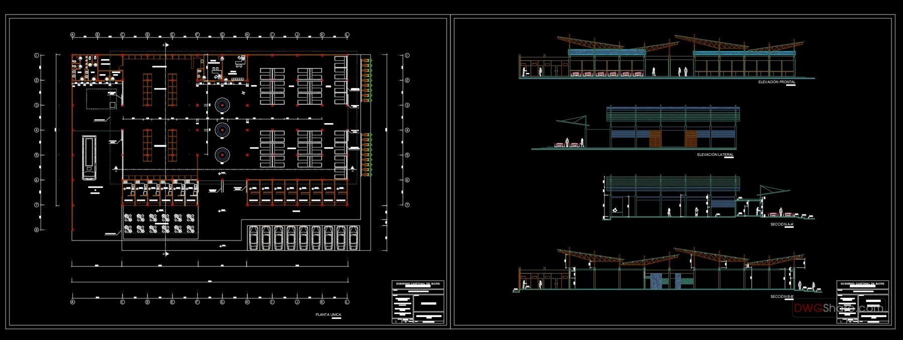 Shopping Market AutoCAD File DWG