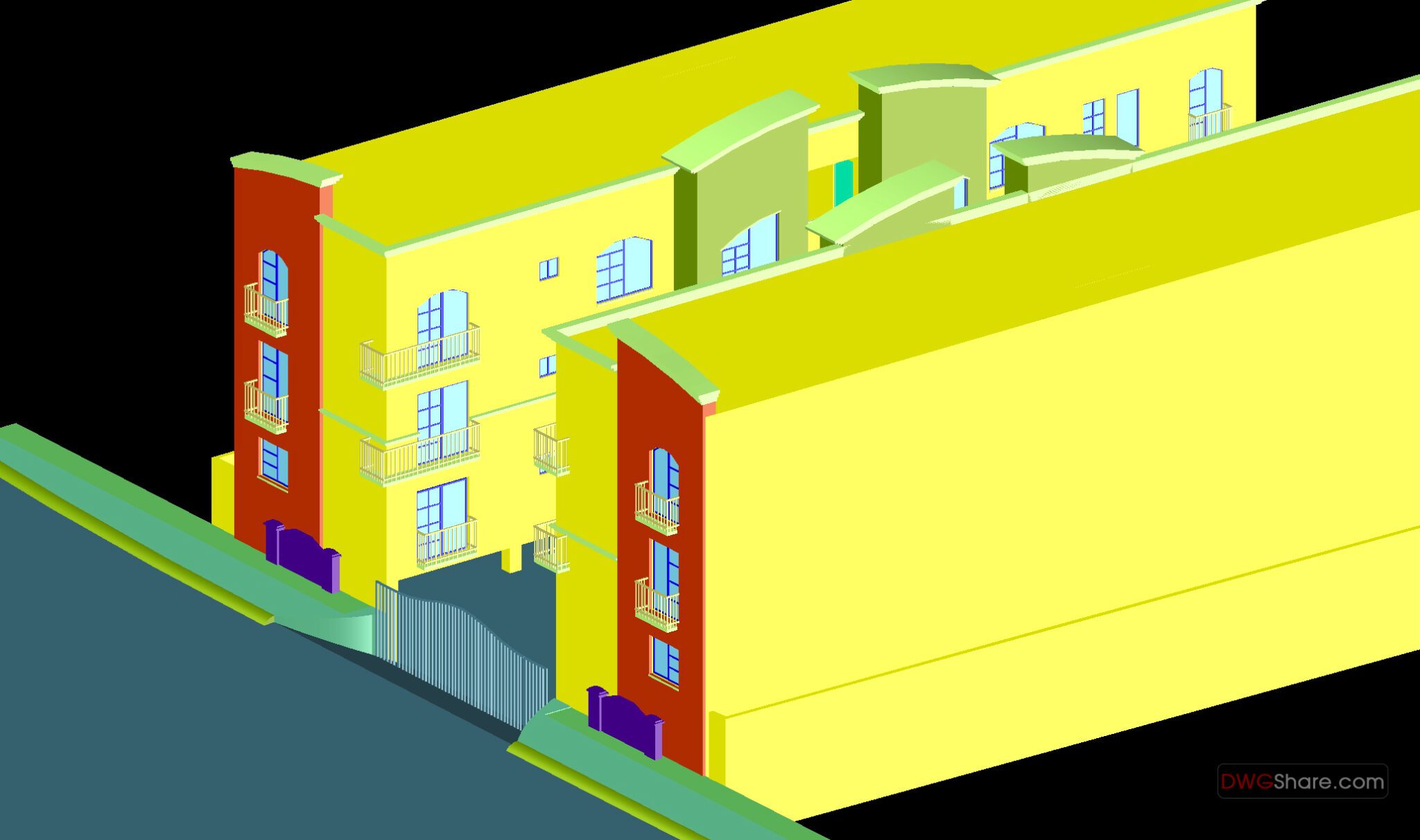 Single Family Home 3D Model AutoCAD File DWG
