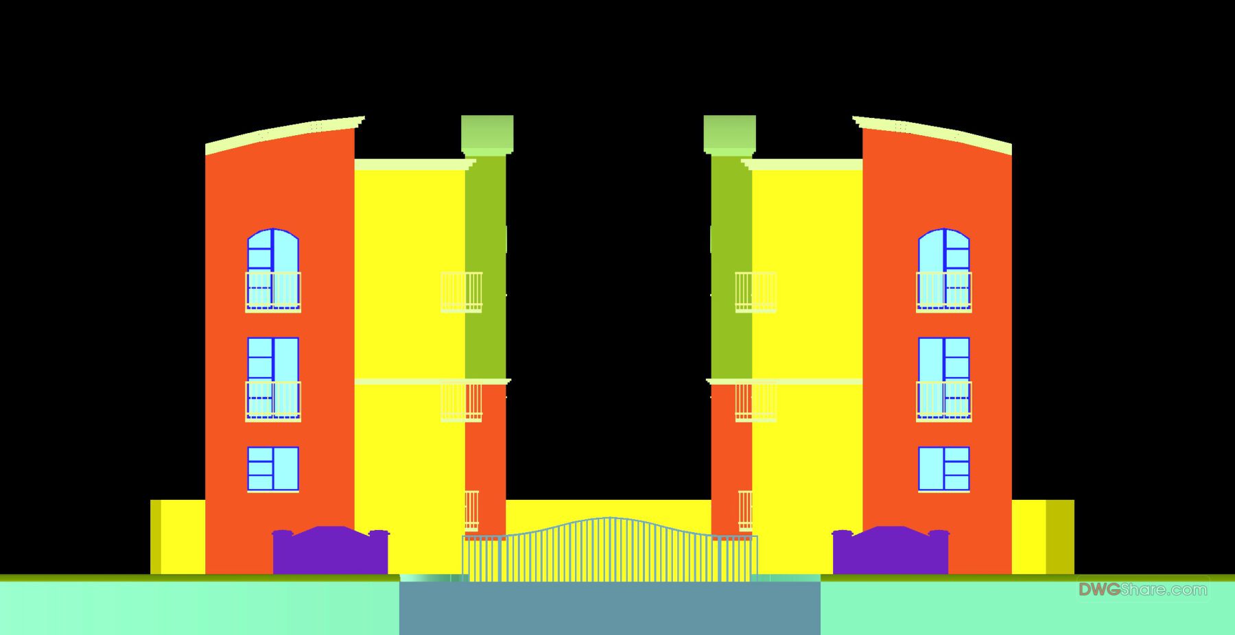 Single Family Home 3D Model AutoCAD File DWG