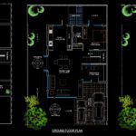 Small Villa Ground Floor Plan AutoCAD File Free Download - Free Cad ...