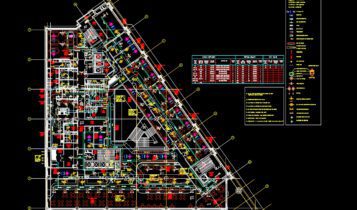 549. Free Detailed CAD Drawing - Steel and Glass Canopy Structure