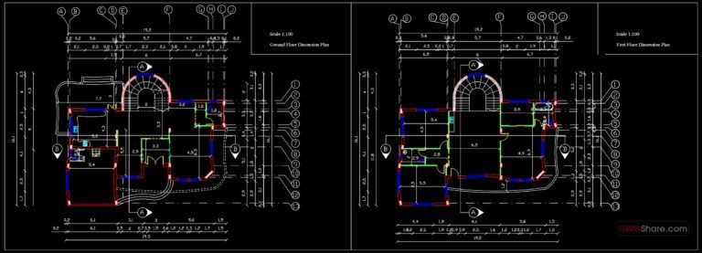 Villa Design Project AutoCAD File Free Download