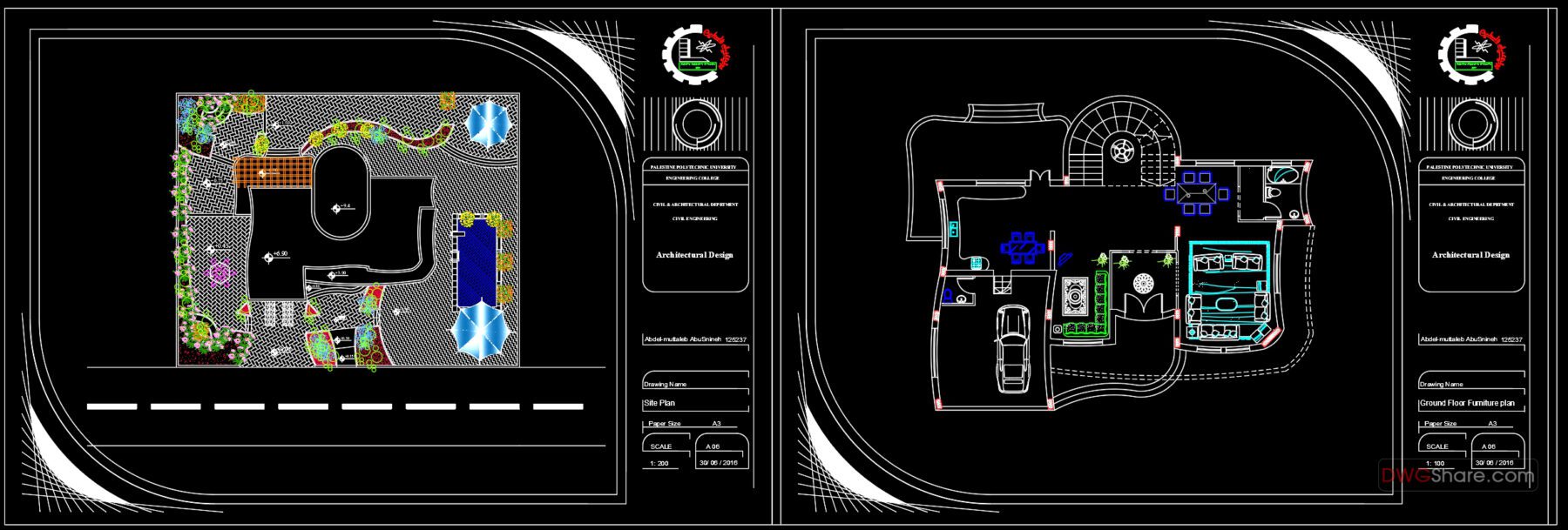 Villa Design Project AutoCAD File Free Download