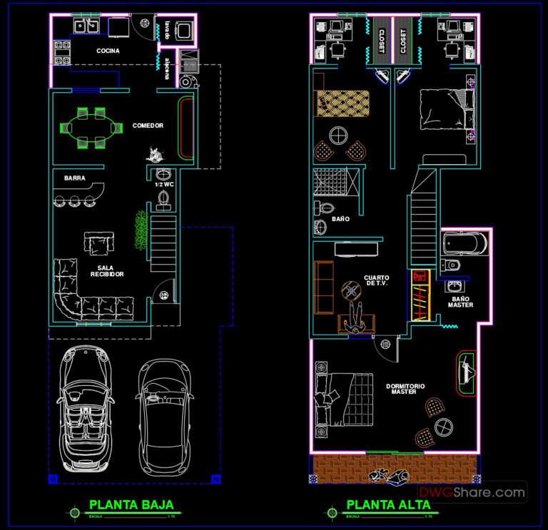 Villa Layout Design AutoCAD File DWG
