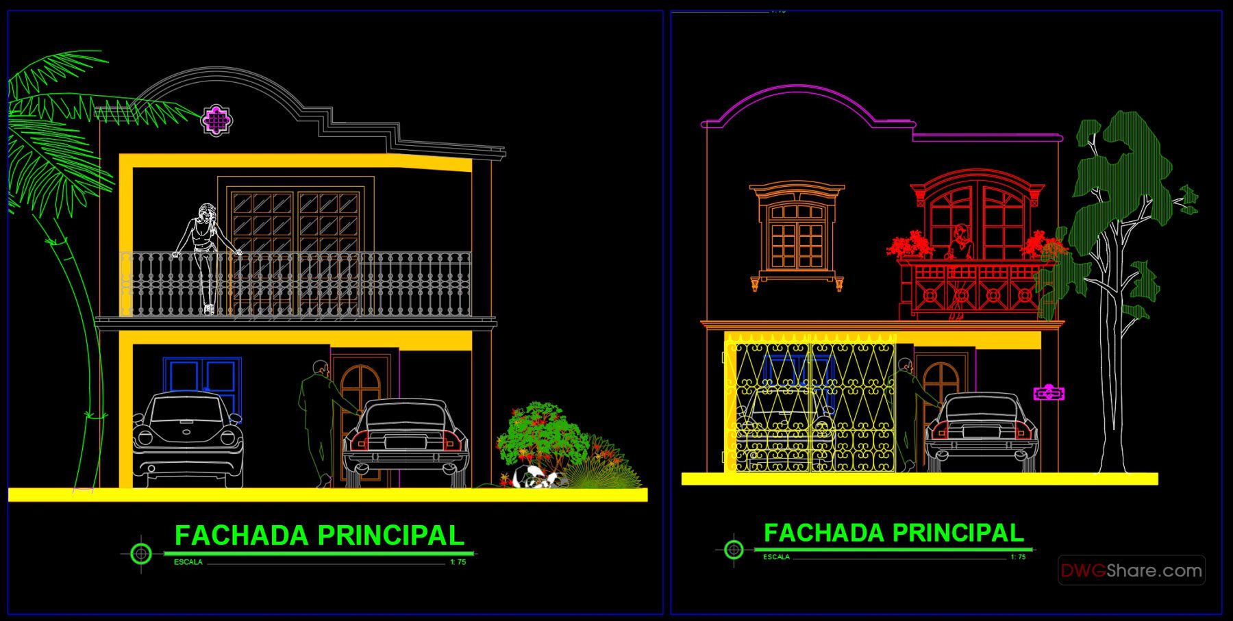Villa Layout Design AutoCAD File DWG