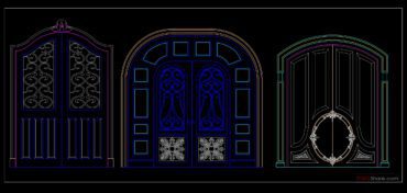 100.Gate design AutoCAD blocks free download