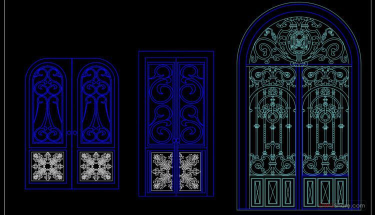 101.Gate design AutoCAD blocks free download - Free Cad Blocks ...