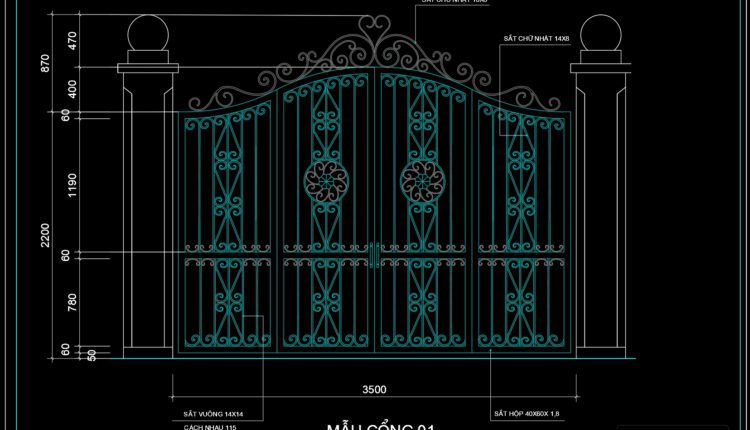 103.Gate design AutoCAD blocks free download - Free Cad Blocks ...