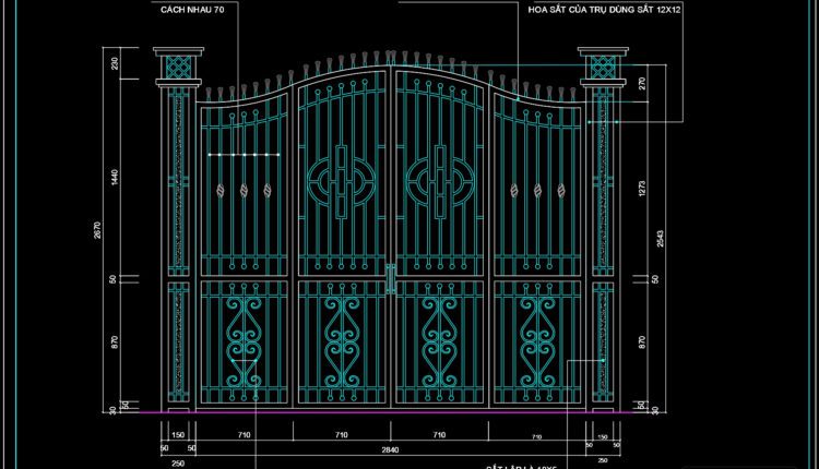 105.Gate design AutoCAD blocks free download - Free Cad Blocks ...