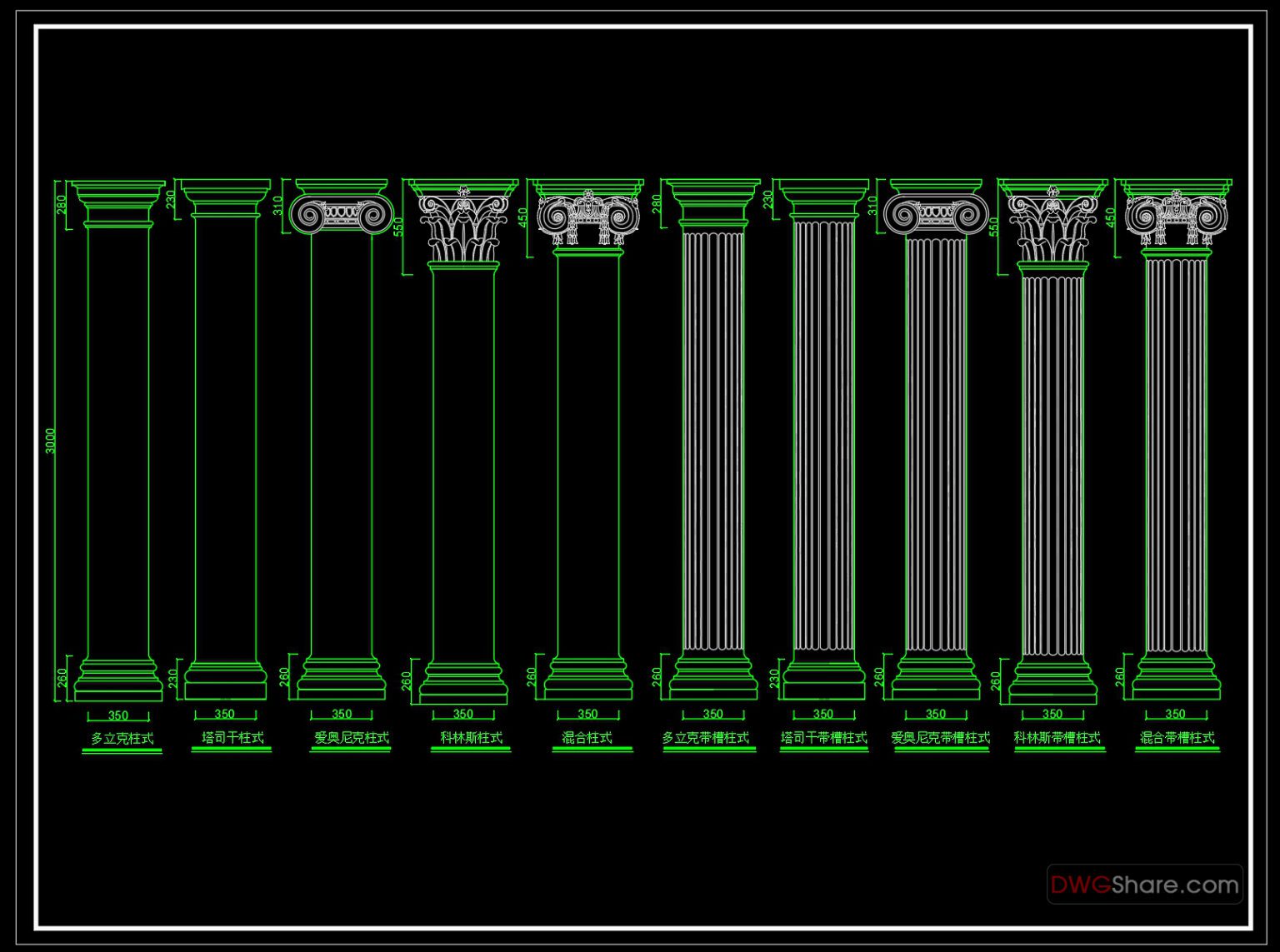114.Neoclassical Style Decor CAD Design Elements