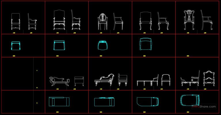 125.Furniture Cad Blocks free download